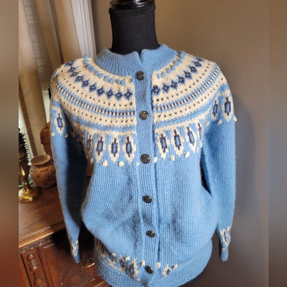 Dale of Norway | Sweaters | Vintage Dale Of Norway Baby Blue Fair Isle ...